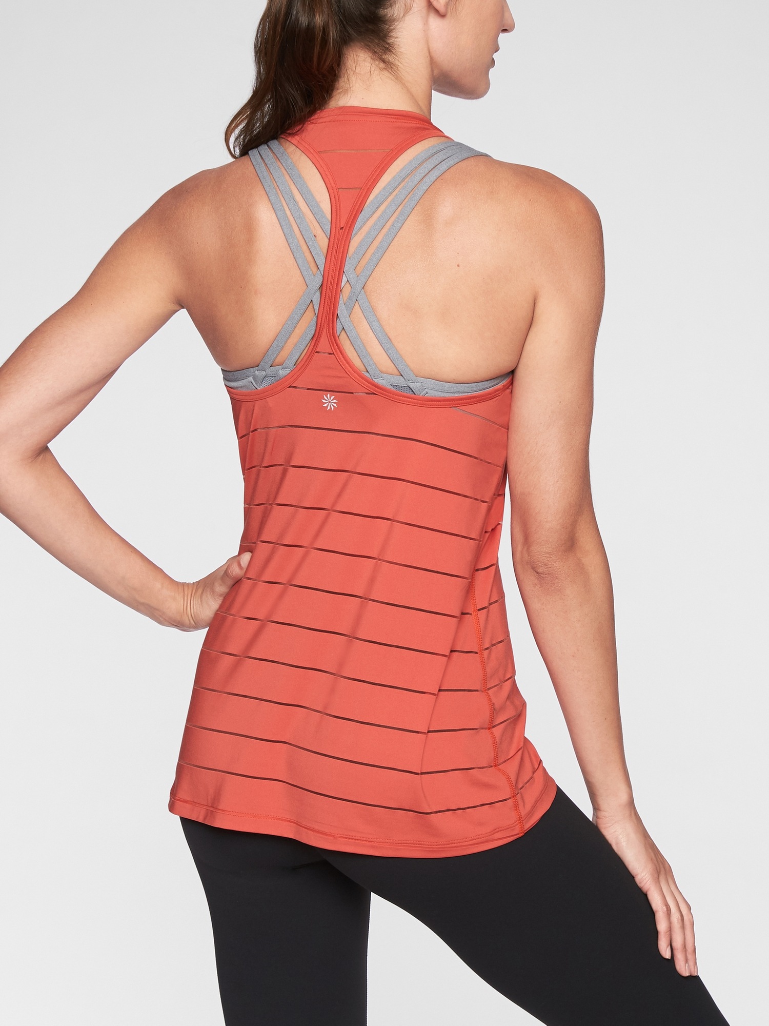 Stripe Mesh High Neck Chi Tank | Athleta