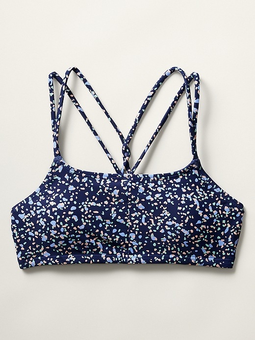 Athleta Girl Reversible Gold Coast Bikini Top Athleta