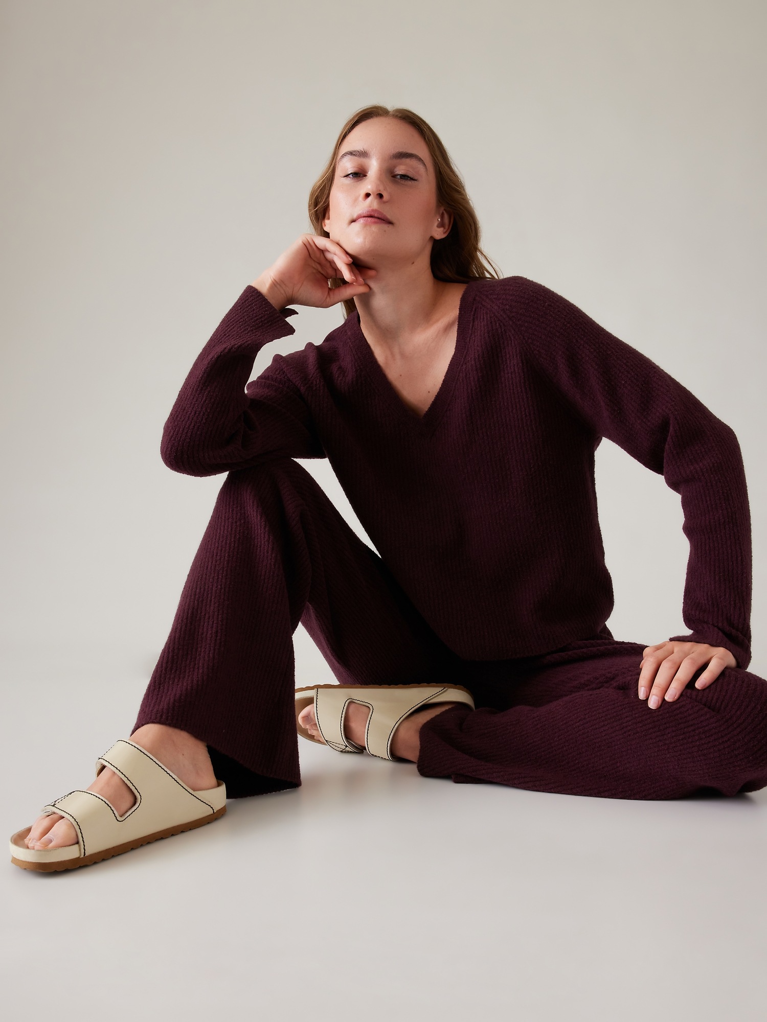 Felicity Cozy V-Neck Sweater | Athleta