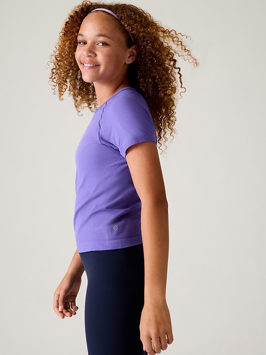 Athleta Girl Power Up Seamless Sport Length Tee | Athleta